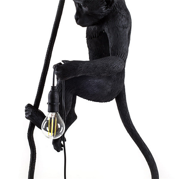 Светильник Monkey Обезьяна с Лампой Black правая в стиле Seletti купить ...